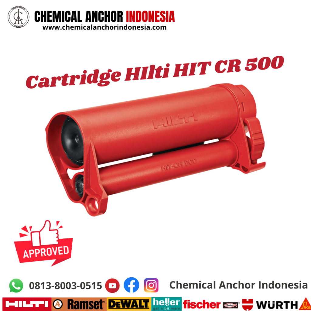 Gun Chemical HIlti (Dispenser Hilti HDM 500) - Chemical Anchor Indonesia